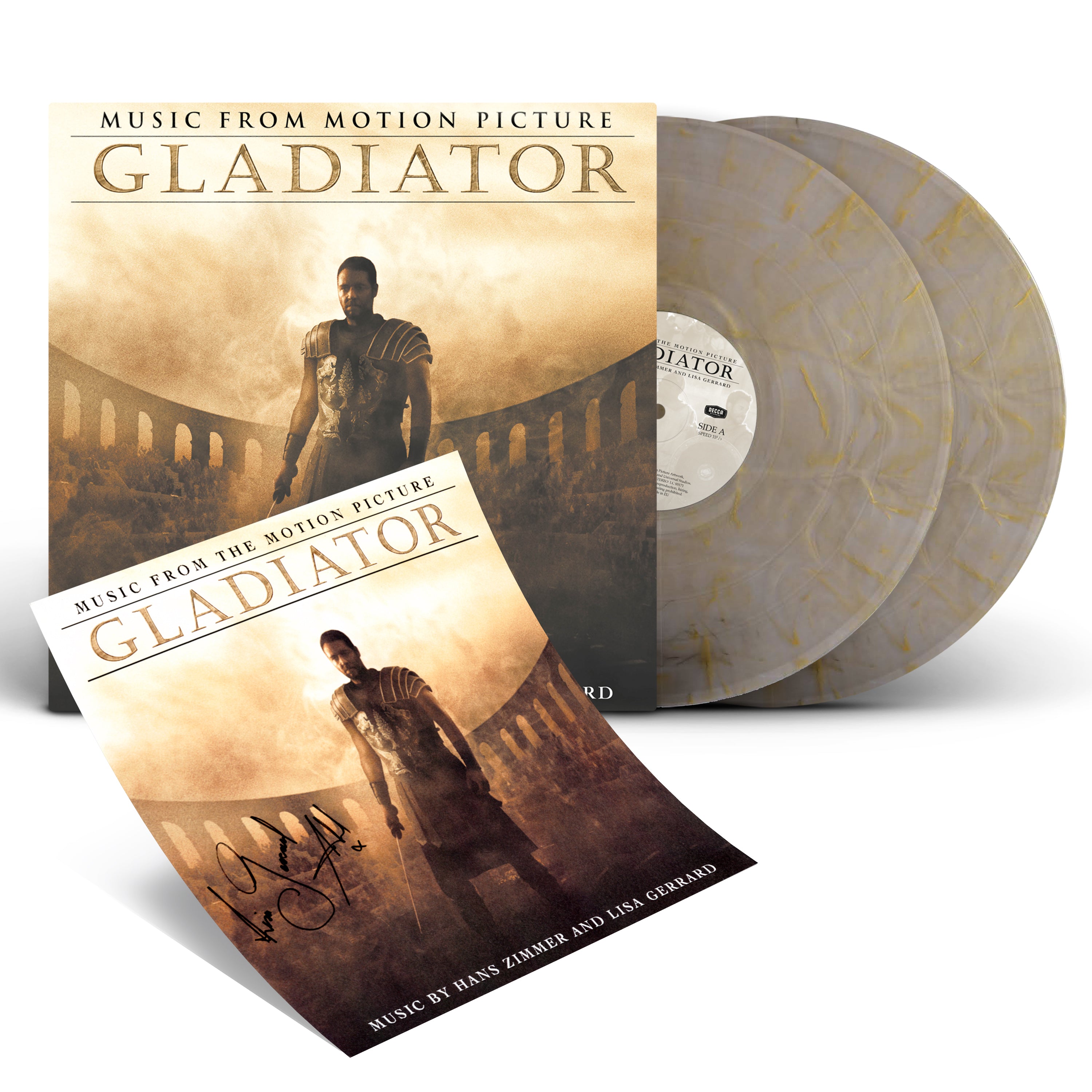 Hans Zimmer - Gladiator - Double vinyle marbré + Carte dédicacée ...