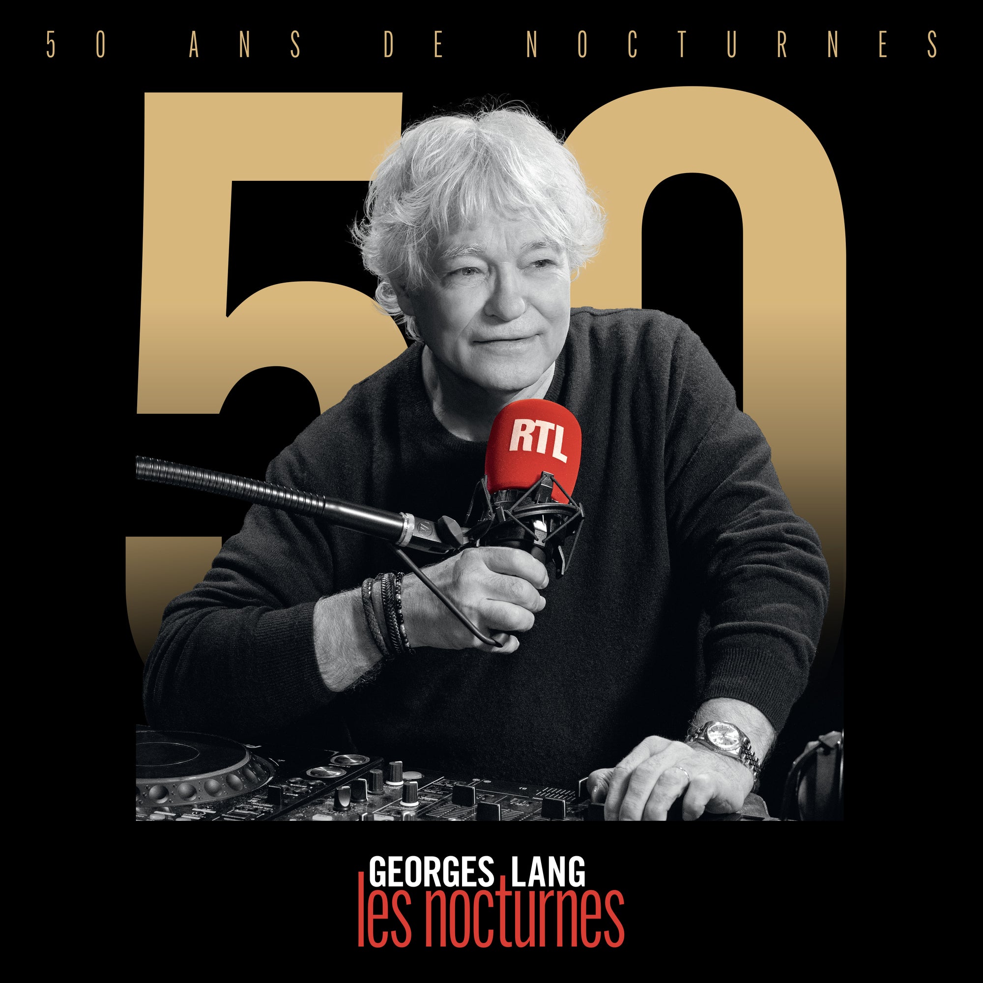 Georges Lang - Les 50 ans des Nocturnes RTL - Double vinyle dédicacé - Vinyl Collector Store